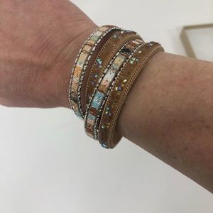 brooknoel | Jewelry | Boho Beaded Leatherette Wrap Bracelet New | Poshmark